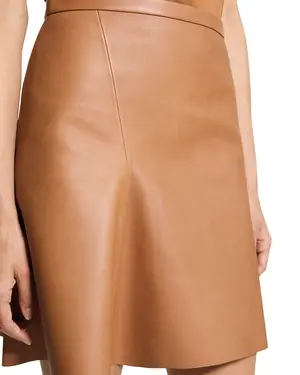 Theory Leather Mini Skirt