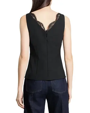 Theory Lace Trim Tailored Top