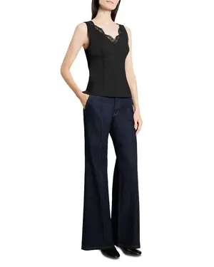 Theory Lace Trim Tailored Top