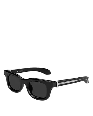 Alexander McQueen Rectangular Sunglasses, 46mm - Black/grey