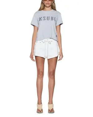 Ksubi Plaid Shrunken Tee - Grey