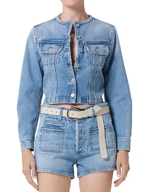 Citizens Of Humanity Devin Collarless Denim Jacket - Cecil