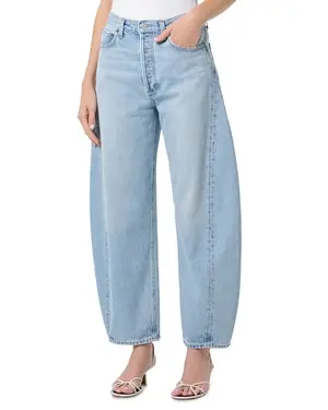AGOLDE Luna Pieced High Rise Barrel Jeans - Addition