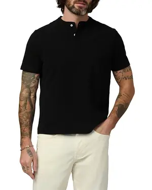 Joe's Jeans Modern Pique Henley Shirt - Black