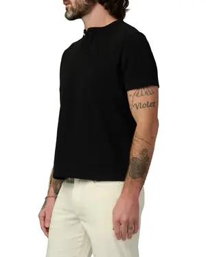 Joe's Jeans Modern Pique Henley Shirt - Black