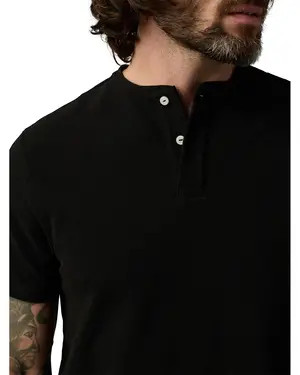 Joe's Jeans Modern Pique Henley Shirt - Black