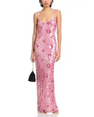 L'Agence Karma Sequin Maxi Dress