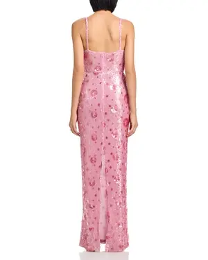 L'Agence Karma Sequin Maxi Dress