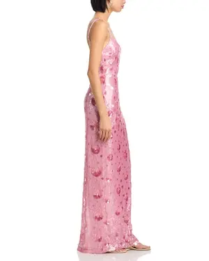 L'Agence Karma Sequin Maxi Dress