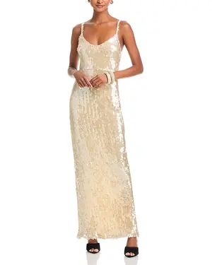 L'Agence Karma Sequin Maxi Dress