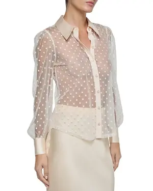 L'Agence Sophie Long Sleeve Blouse - Ecru
