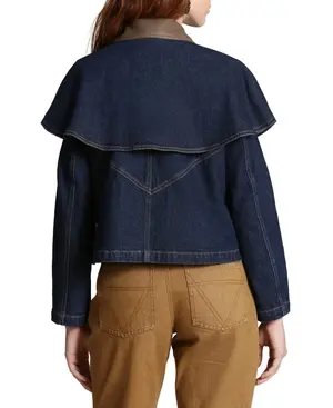 Avec Les Filles Cropped Cape Jacket