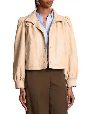 Avec Les Filles Puff Sleeve Short Jacket - Ochre