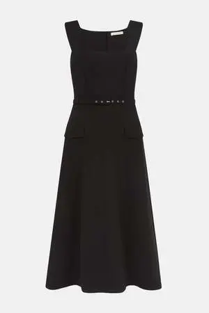 EMILIA WICKSTEAD Petra Dress In Wool Crepe - Black