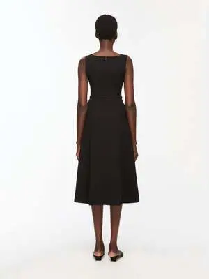 EMILIA WICKSTEAD Petra Dress In Wool Crepe - Black