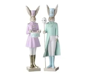 RC HOME DECOR 17' Pastel Easter Bunny Nutcrac Ker Figurines - One-color