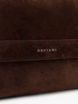ORTIGNI Peach Suede Messenger Bag