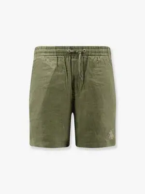 Polo Ralph Lauren Linen Bermuda Shorts With Embroidered Logo - Green