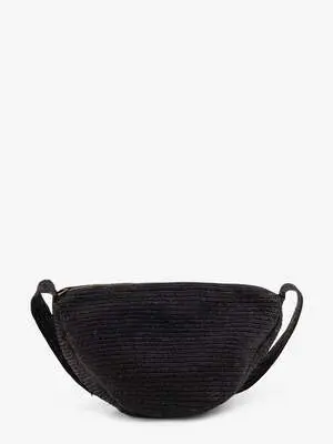 IBELIV Raffia Clip Crossbody Bag - Black