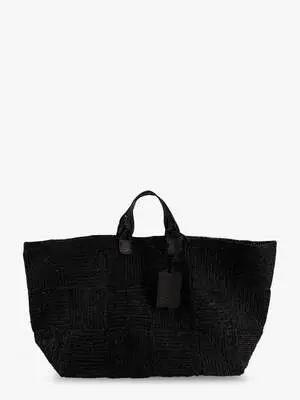IBELIV Wild Raffia Shoulder Bag - Black