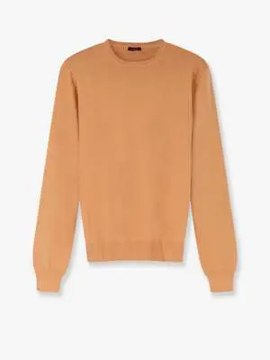 NUGNES 1920 Ribbed Cotton Sweater - Orange