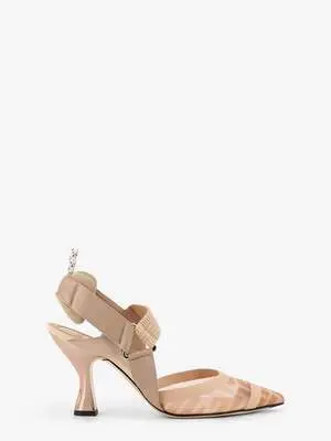 Fendi Colibrì Technical Mesh Slingback With Ff Motif - Pink