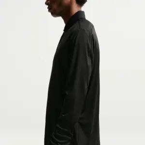 Nike Par Dri-fit Long-sleeve Logo Golf Polo - Black