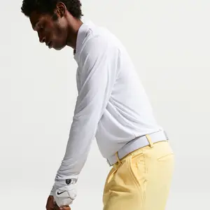 Nike Par Dri-fit Long-sleeve Logo Golf Polo - White
