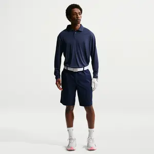 Nike Par Dri-fit Long-sleeve Logo Golf Polo - Blue