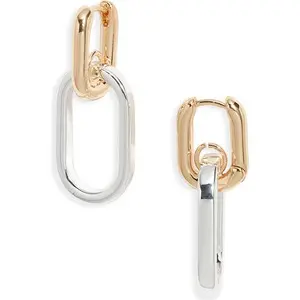 Nordstrom Double Link Drop Earrings - Silver- Gold