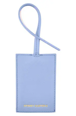Stoney Clover Lane Textured Faux Leather Luggage Tag - Periwinkle