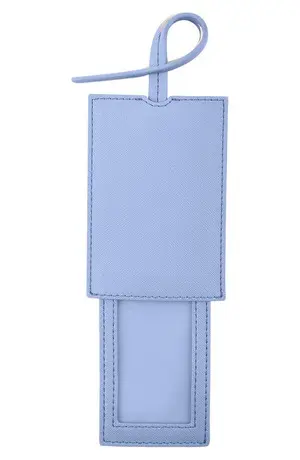 Stoney Clover Lane Textured Faux Leather Luggage Tag - Periwinkle