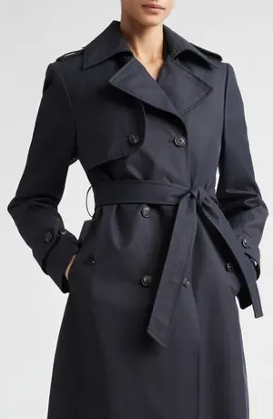 Eleventy Double-breasted Water-resistant Trench Coat