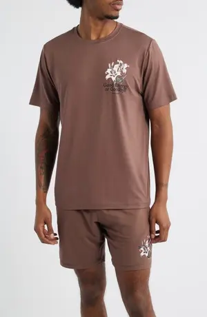 SANTO STUDIO Tempo Good Energy Tech T-shirt - Holy Brown