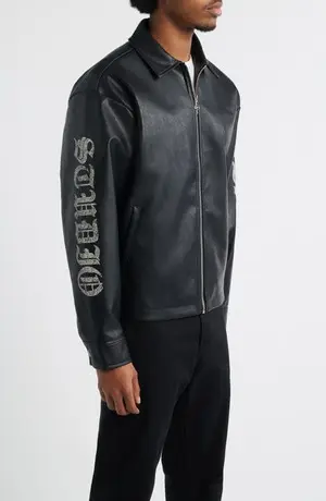 SANTO STUDIO Faux Leather Jacket