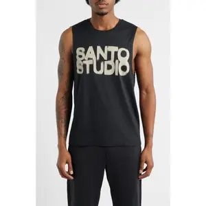 SANTO STUDIO X Luke Rockhold Tempo Bold Tech Graphic Tank - Black