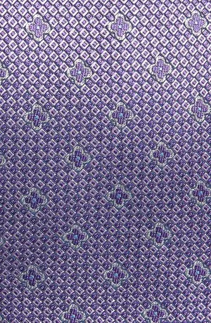 David Donahue Patterned Silk Necktie - Purple