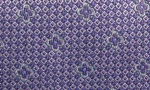 David Donahue Patterned Silk Necktie - Purple