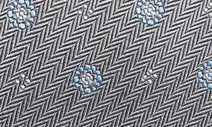 David Donahue Patterned Silk Necktie - Gray