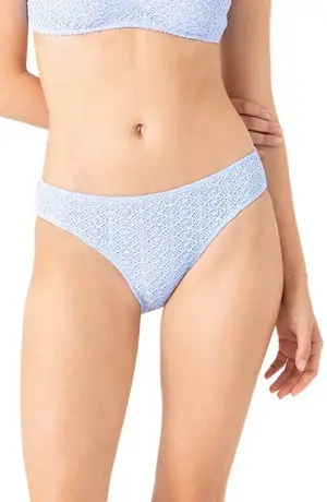 Roxy Net Overlay Hipster Bikini Bottoms - Open Air