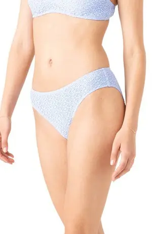 Roxy Net Overlay Hipster Bikini Bottoms