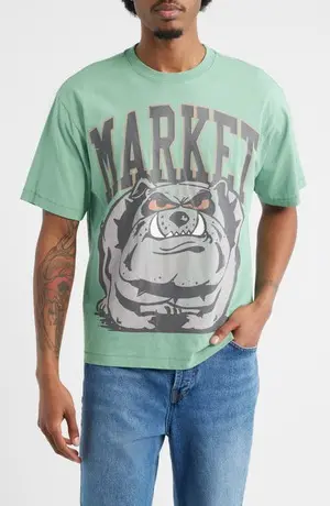 MARKET Angry Bulldog Graphic T-shirt