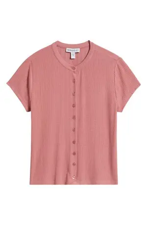 Bernardo Ribbed Buttoned Shirt