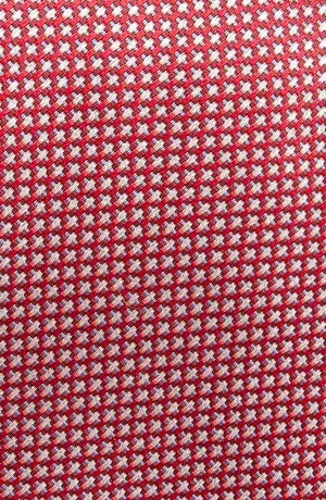 David Donahue Jacquard Silk Neck Tie - Red