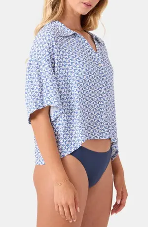 Roxy Hazy Dazy Crop Cover-up Shirt