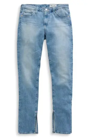 Ag Prima Split Hem Low Rise Cigarette Jeans