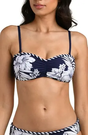 La Blanca Mariner Bandeau Bikini Top - Indigo