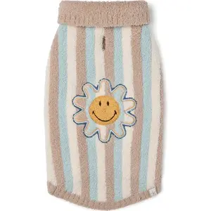 Barefoot Dreams Cozychic™ Smiley Stripe Dog Sweater - Mint Multi