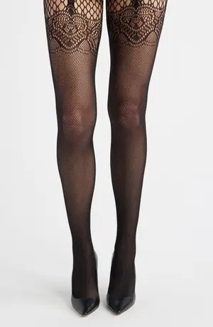 HIGH HEEL JUNGLE Suspend Reality Mesh Tights - Black