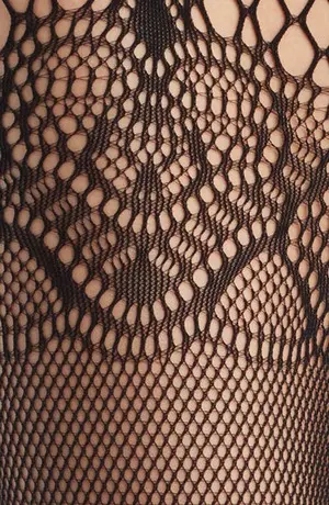 HIGH HEEL JUNGLE Suspend Reality Mesh Tights - Black